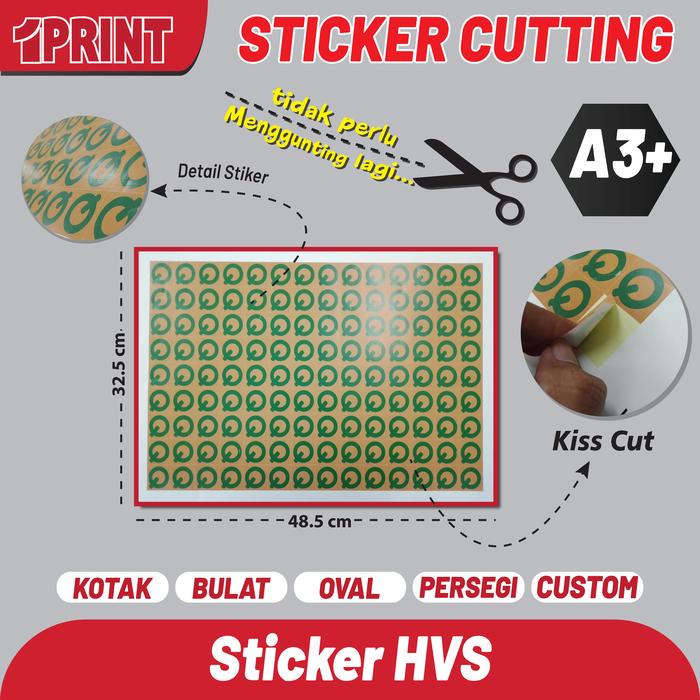 Jual Cetak Sticker HVS A3+ | Stiker Label HVS A3+ | Print + Kiss Cut - Jakarta Pusat - 1Print ...