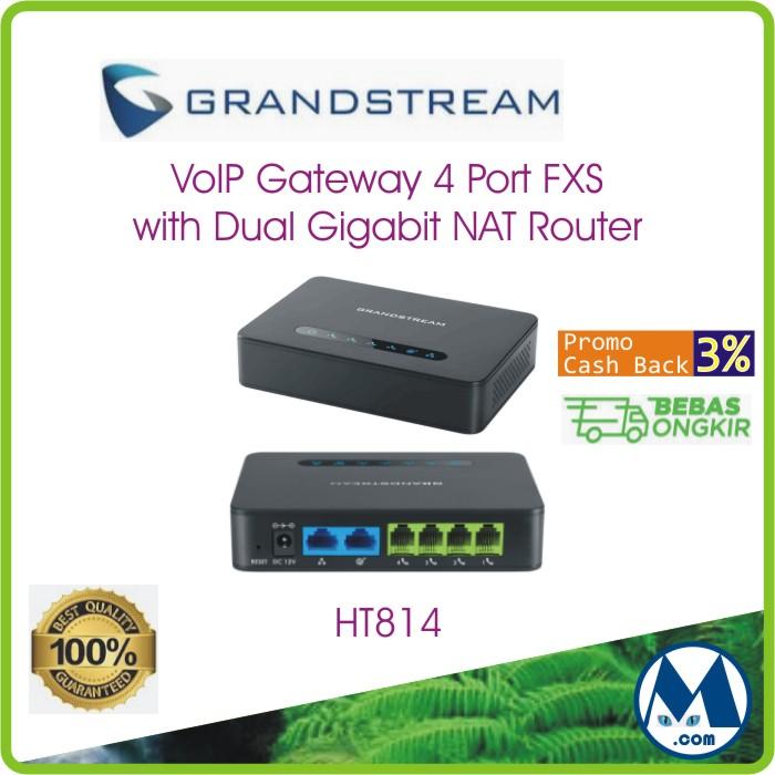 Jual Grandstream HT814 4 Port FXS with Dual Gigabit NAT Router VOIP ...