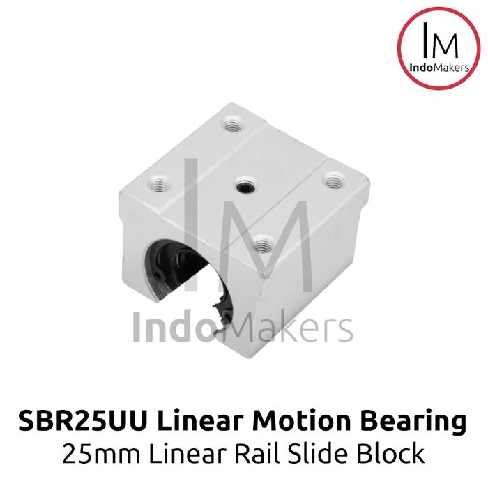 Jual SBR25UU / SBR 25 UU Linear Motion Ball Bearing Slide Bushing ...