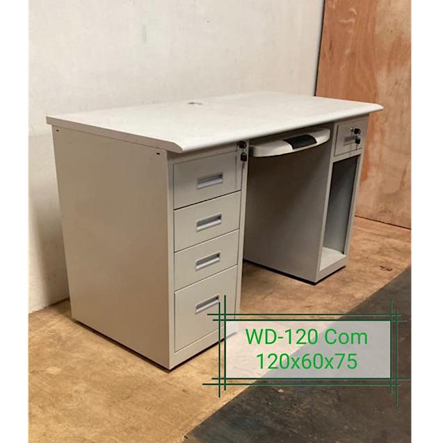 Jual Meja Besi Komputer Kantor / Meja Besi + Keyboard Tray / Meja Besi ...