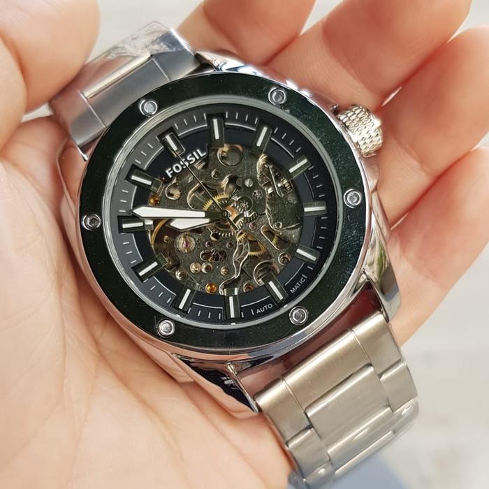 Jual Jam Tangan Pria Fossil Otomatis ME3081 ME 3081 Automatic Silver ...