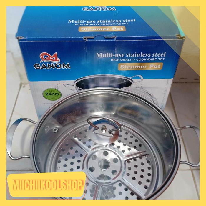 Jual Panci Steamer Stainless Steel / Panci Kukusan Stainless Steel 24 Cm Di Seller Rosaria ...