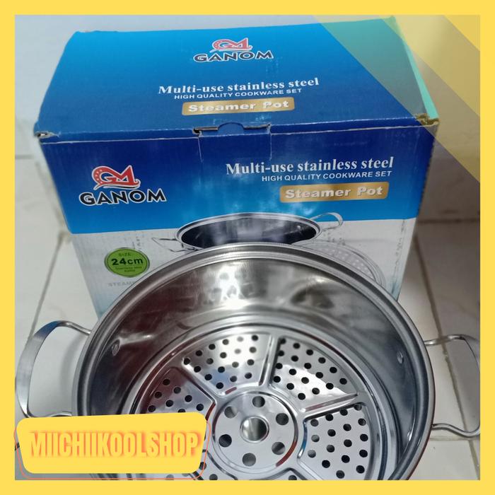 Jual Panci Steamer Stainless Steel / Panci Kukusan Stainless Steel 24 Cm Di Seller Rosaria ...