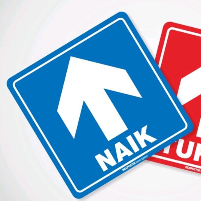 Jual STIKER SIGN PANAH NAIK TURUN PETUNJUK TANGGA JALAN LANTAI DINDING ...