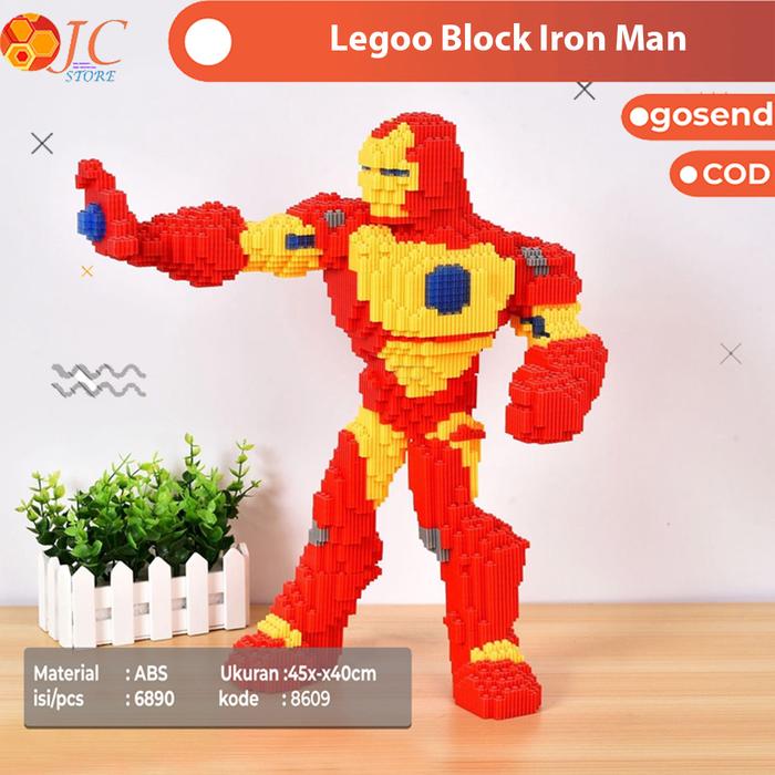 Jual JC Nano Blocks Iron Man 3D Model, Mainan Blok Susun, Blok ...