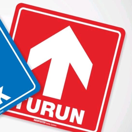 Jual STIKER SIGN PANAH NAIK TURUN PETUNJUK TANGGA JALAN LANTAI DINDING ...