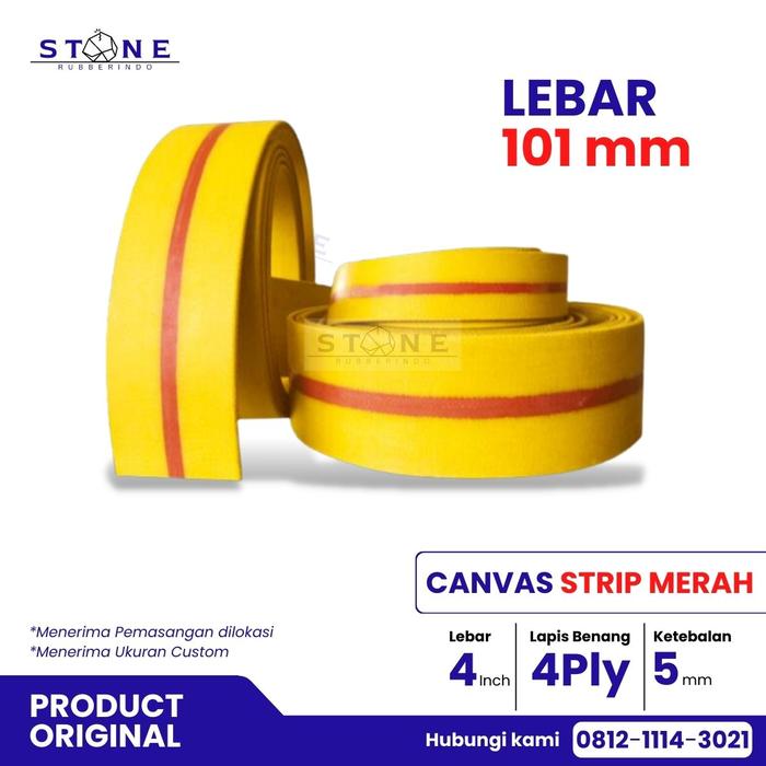 Jual Belt Kanvas Lebar 4 Inch x 4 Ply (5mm) Belt Canvas Kuning Strip ...