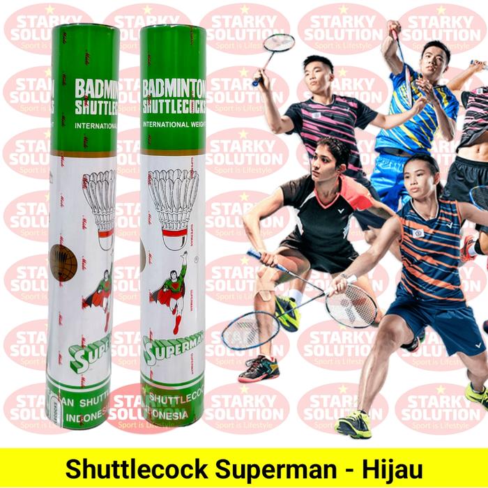 Jual Shuttlecock SUPERMAN HIJAU Kock Kok Bulutangkis Badminton Original ...