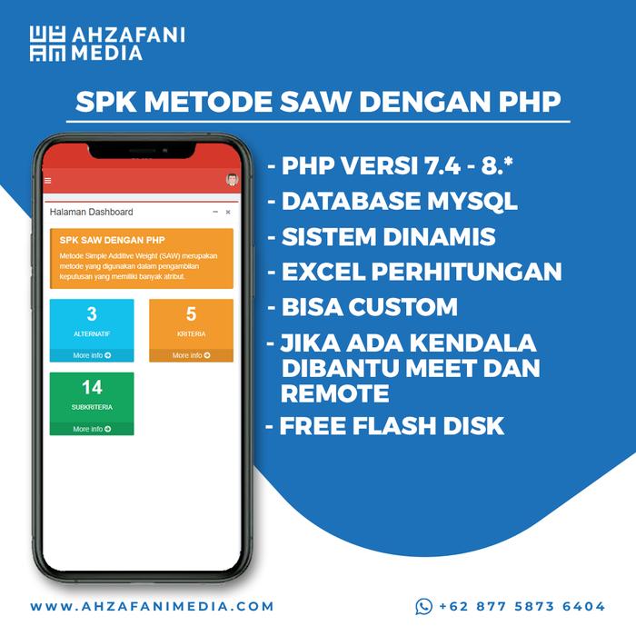 Jual Source Code SPK Metode SAW dengan PHP - Kota Denpasar - Ahzafani Media | Tokopedia