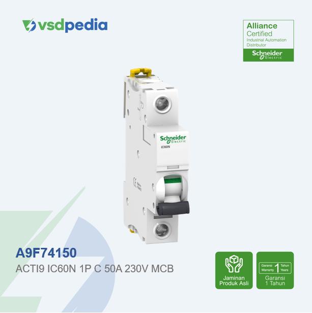 Promo SCHNEIDER ACTI9 iC60N 1P C 50A 230V MCB A9F74150 - Jakarta Timur - vsdpedia | Tokopedia