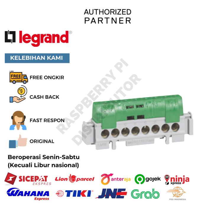 Jual LEGRAND 004832 IP2X terminal block - earth (green) 8 pole ...