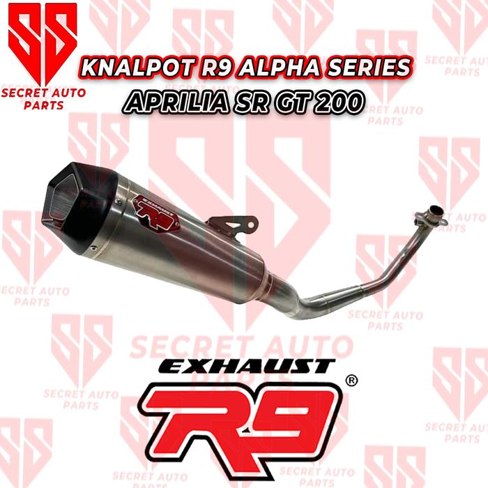 Jual Knalpot R9 New Alpha Series Aprilia SR GT 200 Fullsystem Exhaust ...