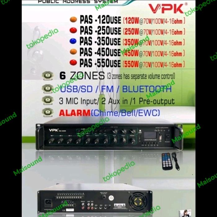 Jual AMPLIFIER VPK PAS 550 USE ORIGINAL 6 ZONE AMPLI VPK PAS 550USE ...