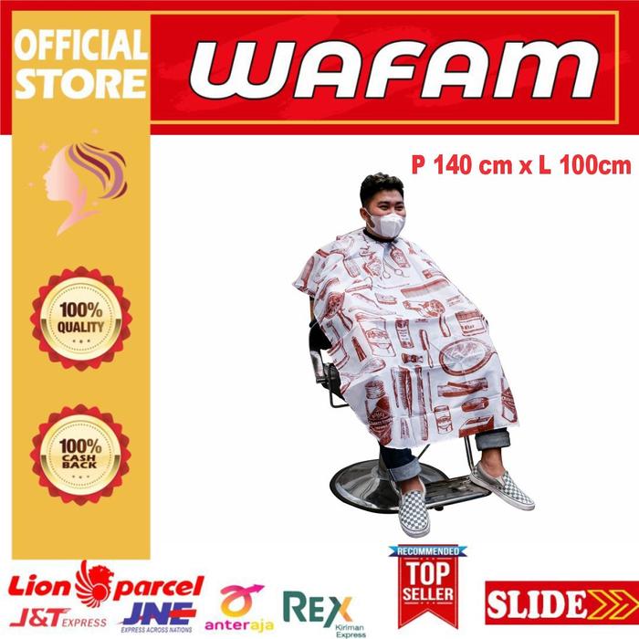 Jual CAPE / KEP / KAIN KIP CUKUR BARBER SALON MOTIF ALAT CUKUR CLASSIC ...