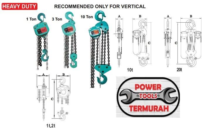 Jual Chain Block WIPRO 3T x 10M Takel Katrol Hoist Lift 3 Ton x 10 ...