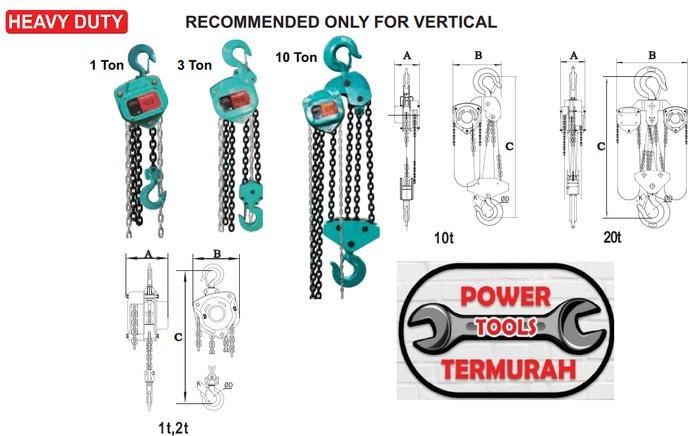 Jual Chain Block WIPRO 2T x 10M Takel Katrol Hoist Lift 2 Ton x 10 ...