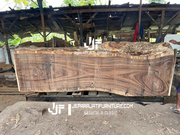 Jual Bahan kayu papan slab trembesi serat tua ukuran 300 cm x 90 cm ...