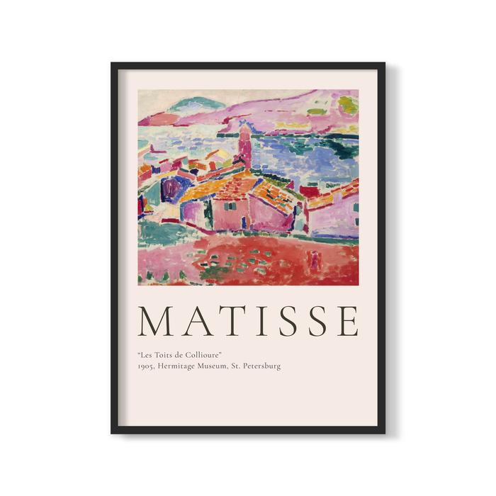 Promo Poster "Matisse - Les Toits de Collioure" + Premium Frame Kayu ...