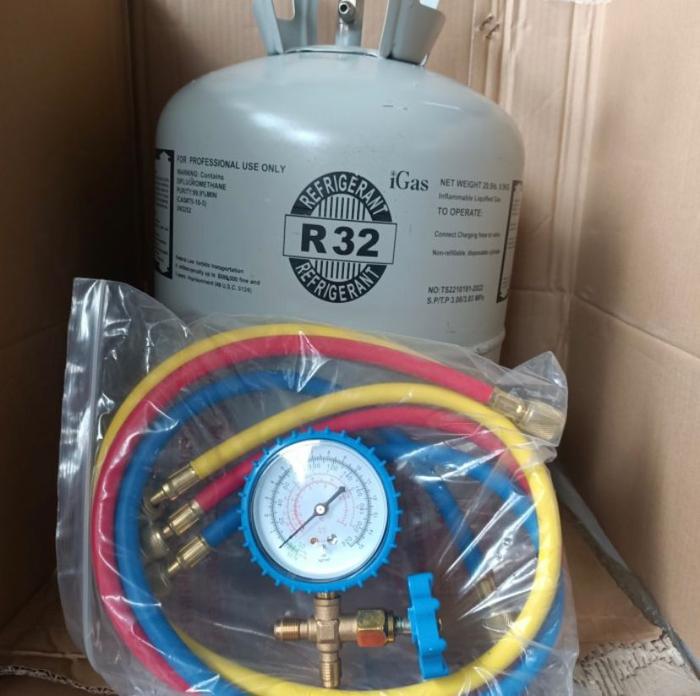 Jual Paket isi freon AC R32 isi 1 kilo tinggal pakai - Non Glass ...