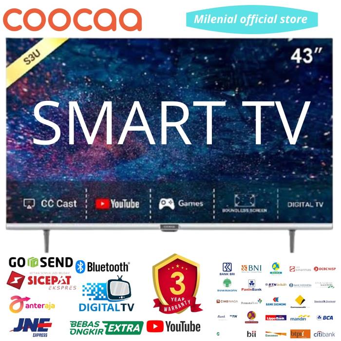Jual COOCAA 43S3U SMART TV 43 INC LED TV DIGITAL BEZEL LESS - GARANSI ...