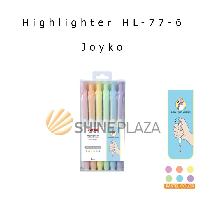 Jual Highlighter Set Joyko HL-77-6 - Penanda Berwarna Joyko Pastel ...