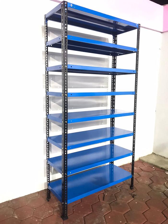 Jual Rak besi siku lubang 8 susun ukuran 100 x 40 x 200 cm - Kota ...