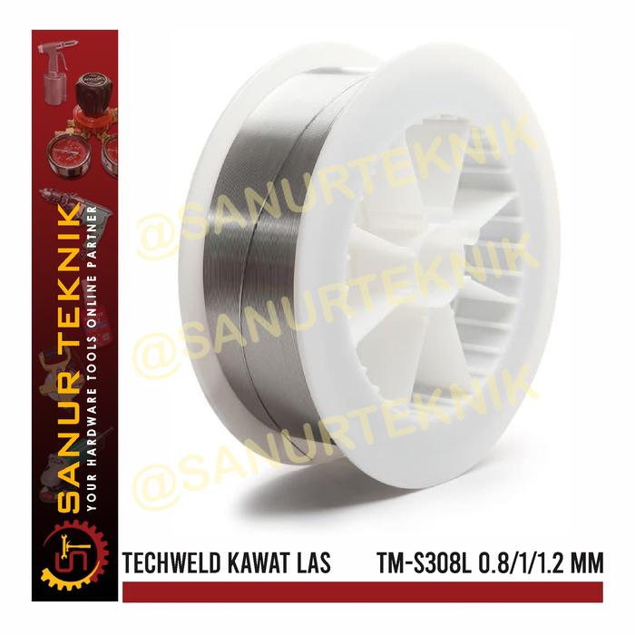 Jual TECHWELD Stainless Steel MIG WIRE GMAW TM S308L 0.8 1 1.2 mm 12.5 ...