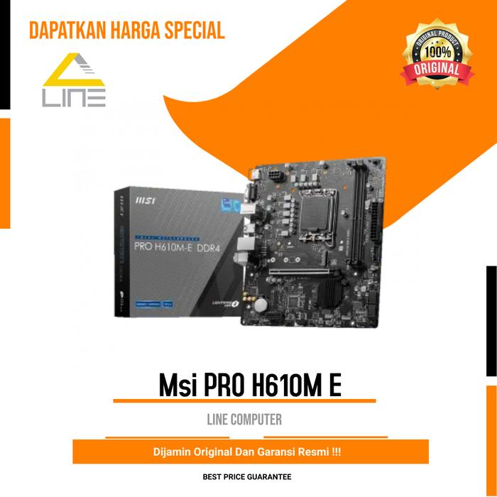 Promo Motherboard MSI PRO H610M-E DDR4 - MOBO MSI H610M E DDR4 - H610 ...