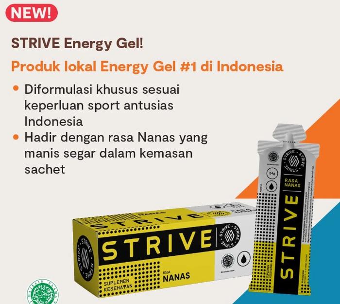Jual SUPLEMEN MAKANAN - STRIVE ENERGY GEL - NANAS - Kab. Tangerang ...