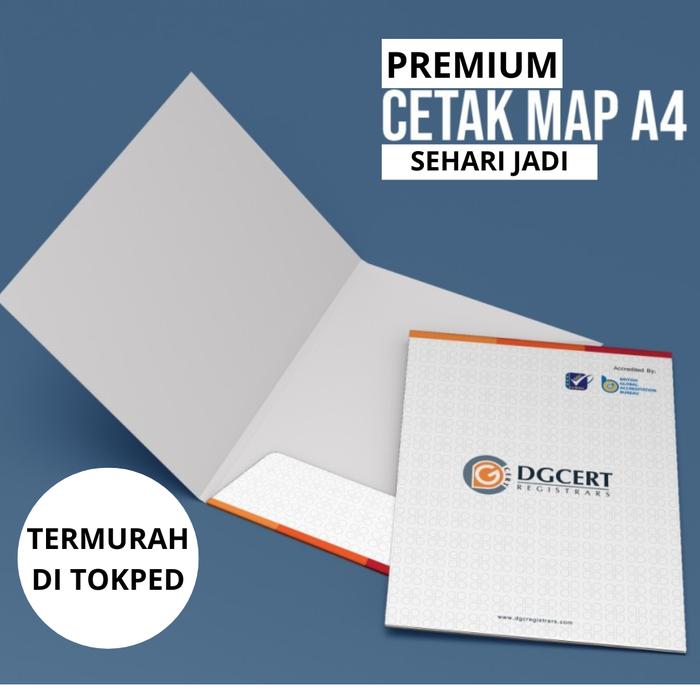 Jual Cetak Map Folder A4 Custom Perusahaan Kantor Wisuda Sekolah Kertas - Map Glossy - Kab ...