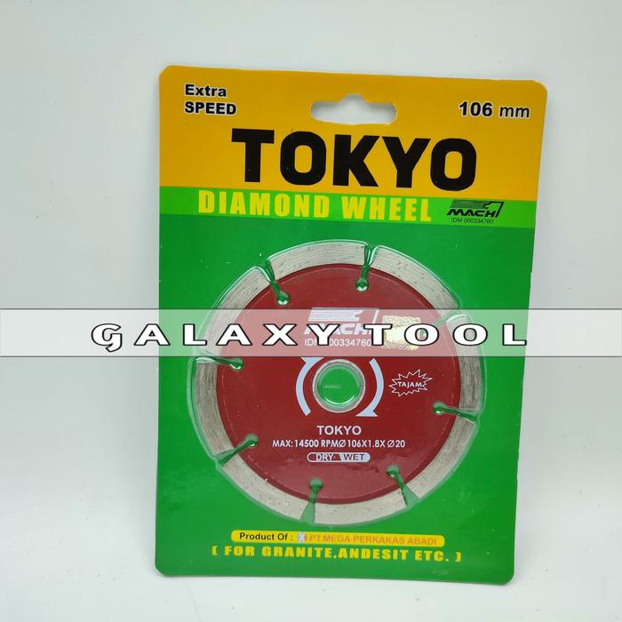 Jual Diamond Cutting Wheel 4 Inch Tokyo Mata Pisau Potong Granit Beton ...