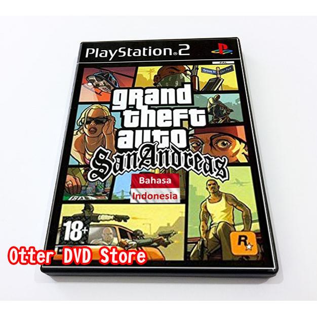 Jual Kaset Game PS2 PS 2 GTA SA GTA San Andreas Teks Versi Bahasa ...