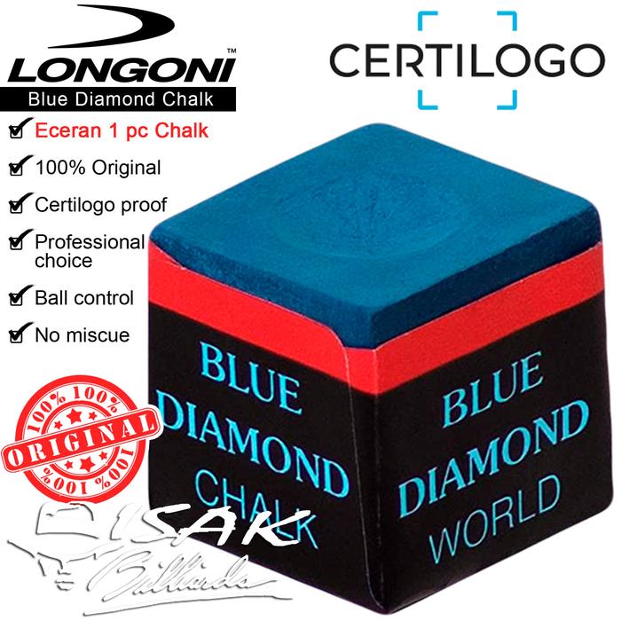 Jual Longoni Blue Diamond Chalk - Eceran 1 pc Original Kapur Billiard ...
