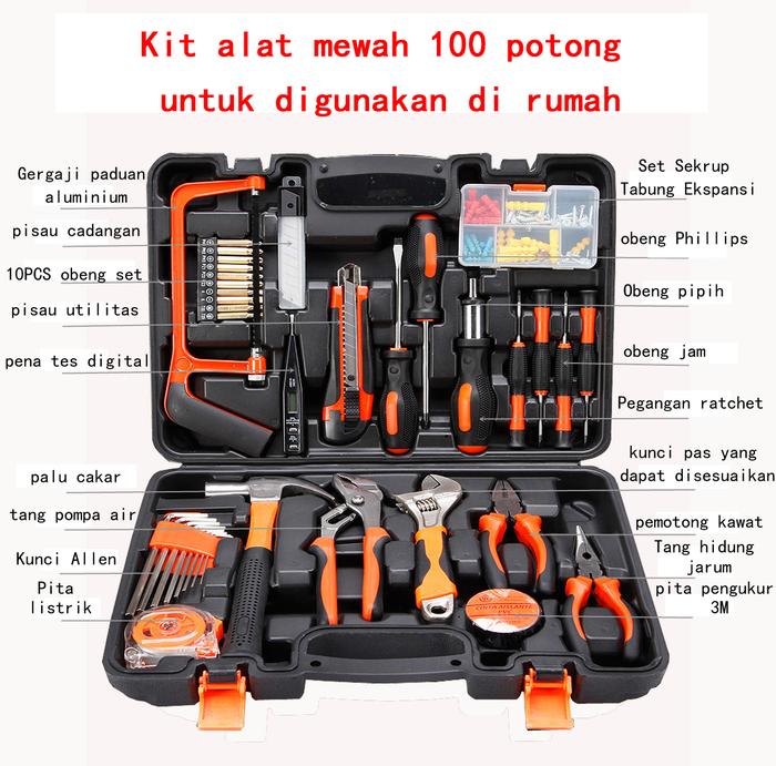 Jual Hand Toolset Tool Kit Set Toolkit Toolbox Tool Set Tool Box - 100PCS - Kab. Tangerang ...