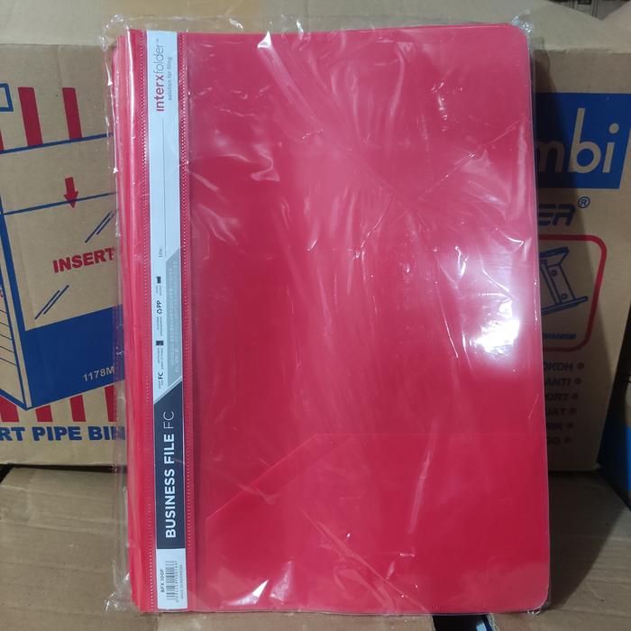 Jual Business File Folder F4 Folio map tulang plastik merah - Jakarta ...