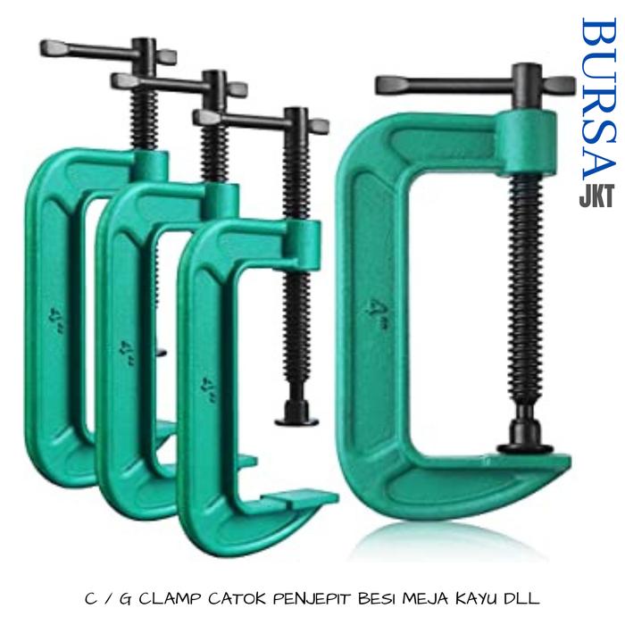 Jual C / G CLAMP KLEM PENJEPIT BESI KAYU MEJA STAINLESS ANTI KARAT ...