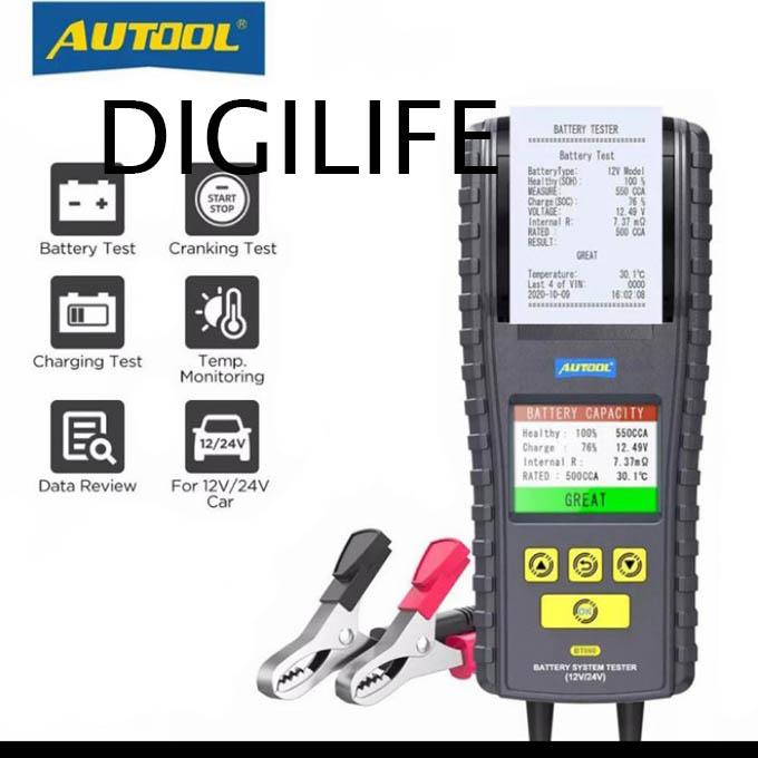 Jual Car Battery Tester AUTOOL BT-860 w Printer Accu Batery Crank Aki ...