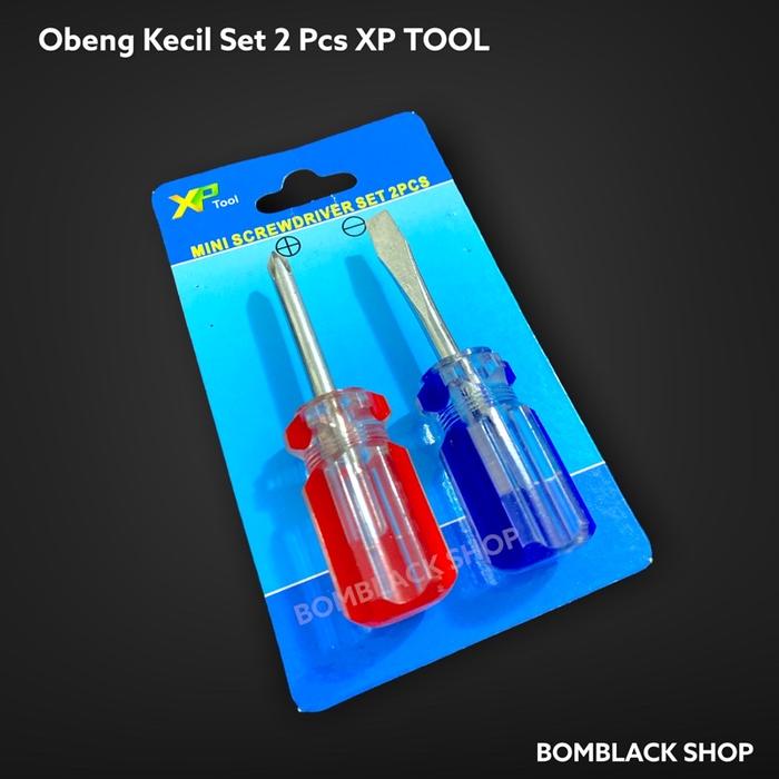 Jual Obeng Kecil Set 2 pcs KENMASTER Mini Pendek Bogel Cebol Plus Minus ...