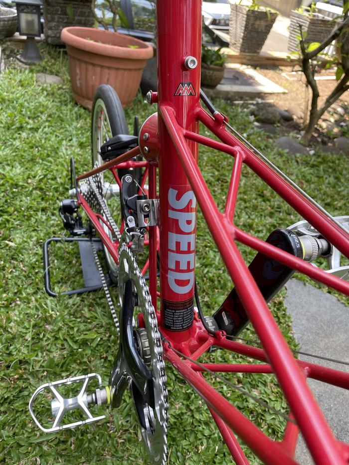 Jual sepeda BARU (koleksi) alex moulton type Am speed warna ferrari red ...