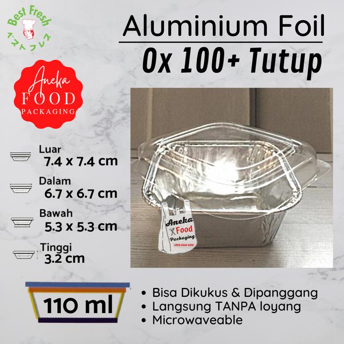 Jual Aluminium tray OX 100 BEST FRESH+TUTUP wadah cup alumunium foil 110ml - Jakarta Barat ...