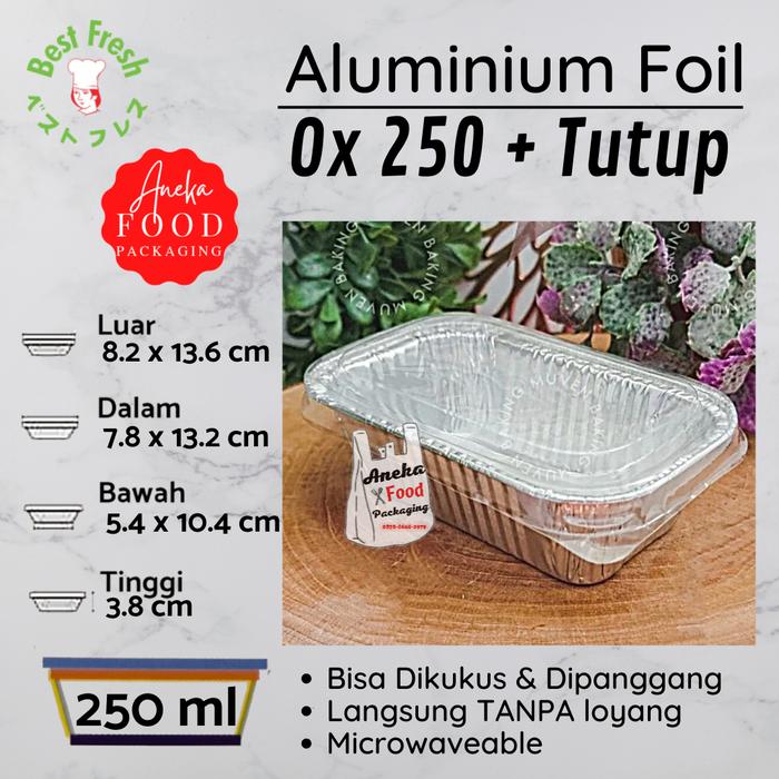 Jual Aluminium tray OX 250 BEST FREST+TUTUP wadah cup alumunium foil 250ml - Jakarta Barat ...