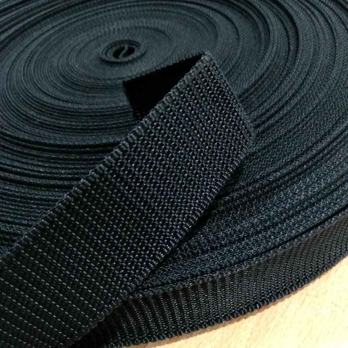 Jual Tali Webbing Sabuk Sekolah Lebar 3.1 cm 50 meter/Roll Warna Hitam ...