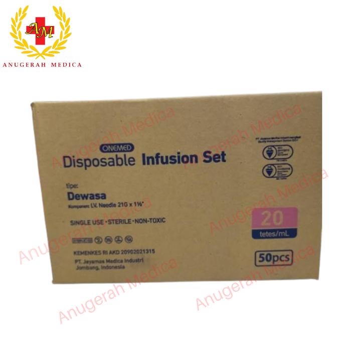 Jual Infus Set Onemed Selang Infus Infusion Set Box Isi 50 pcs - Dewasa ...