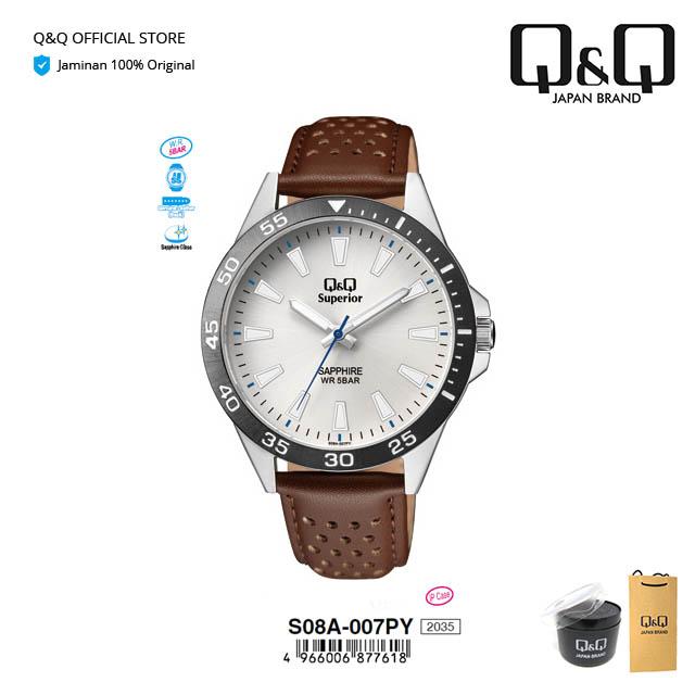 Promo Q&Q QnQ QQ Jam Tangan Pria Analog Kulit Genuine Leather - S08 S08A Cicil 0% 3x - Kota ...