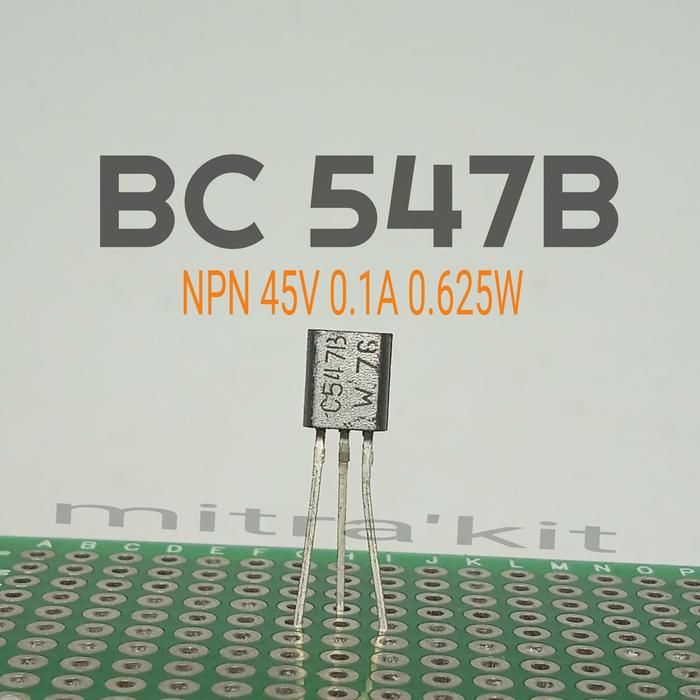 Jual BC547B Transistor NPN 45V 0.1A BC547 - Kab. Bandung - mitrakit elektronik | Tokopedia