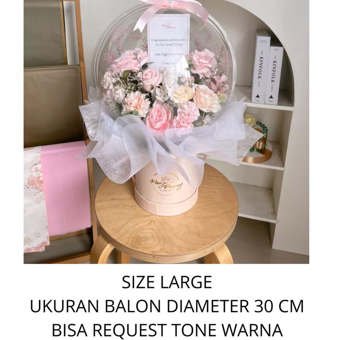 Jual MAGICAL BLOOM BOX - BUKET BALON BOX BUNGA DI DALAM BALON FLOWER ...