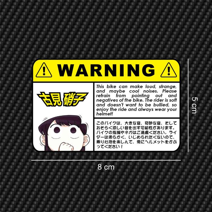 Jual STICKER STIKER ANIME JDM WARNING KOMI SAN - Kota Depok - bebeje ...