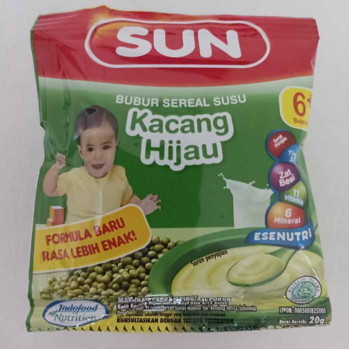Jual bubur sun kacang hijau kemasan 20gr isi 8 sachet - Kab. Tangerang ...