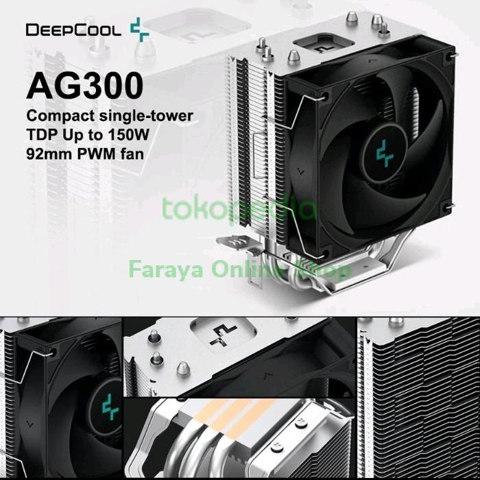 Jual DeepCool AG300 9.2 CM PWM Fan CPU Cooler - Kota Surabaya - Faraya ...