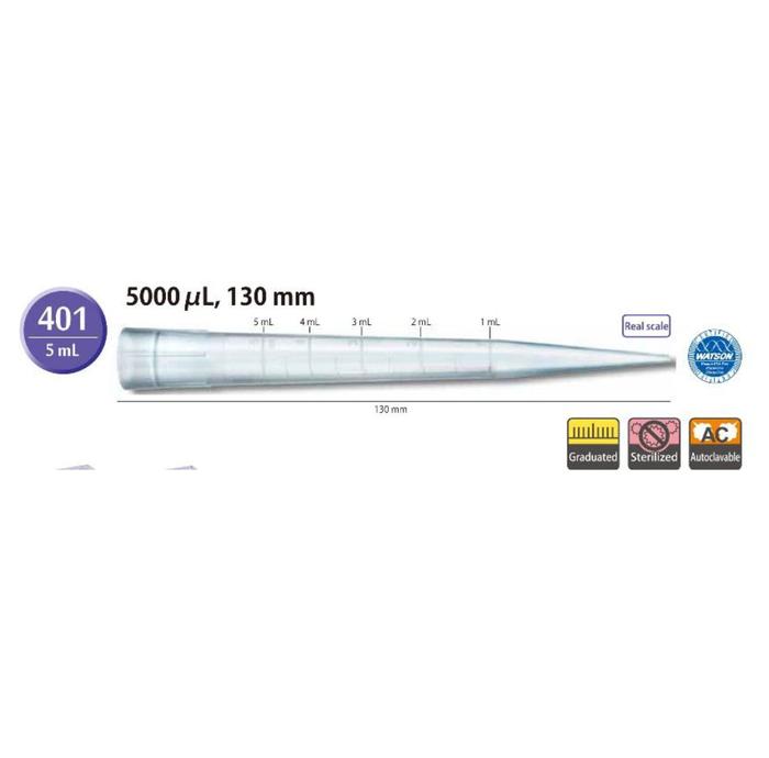 Jual PIPET TIPS 5000uL/Universal Tips/Graduated/Natural/ per/buah ...